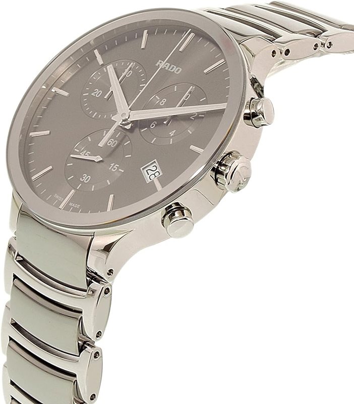 R30122122 ראדו סנטריקס קרמיקה אפורה | שעון כרונוגרף לגברים | דגם יוקרתי ...