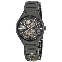 R27242742 שעון ראדו קרמיקה לאישה דגם אוטומטי בלוח אדום מיוחד משובץ 4 ...